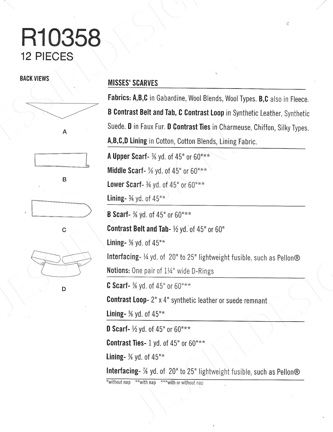 Uncut Simplicity sewing Pattern 10358 SCARF PATTERN one size | Etsy