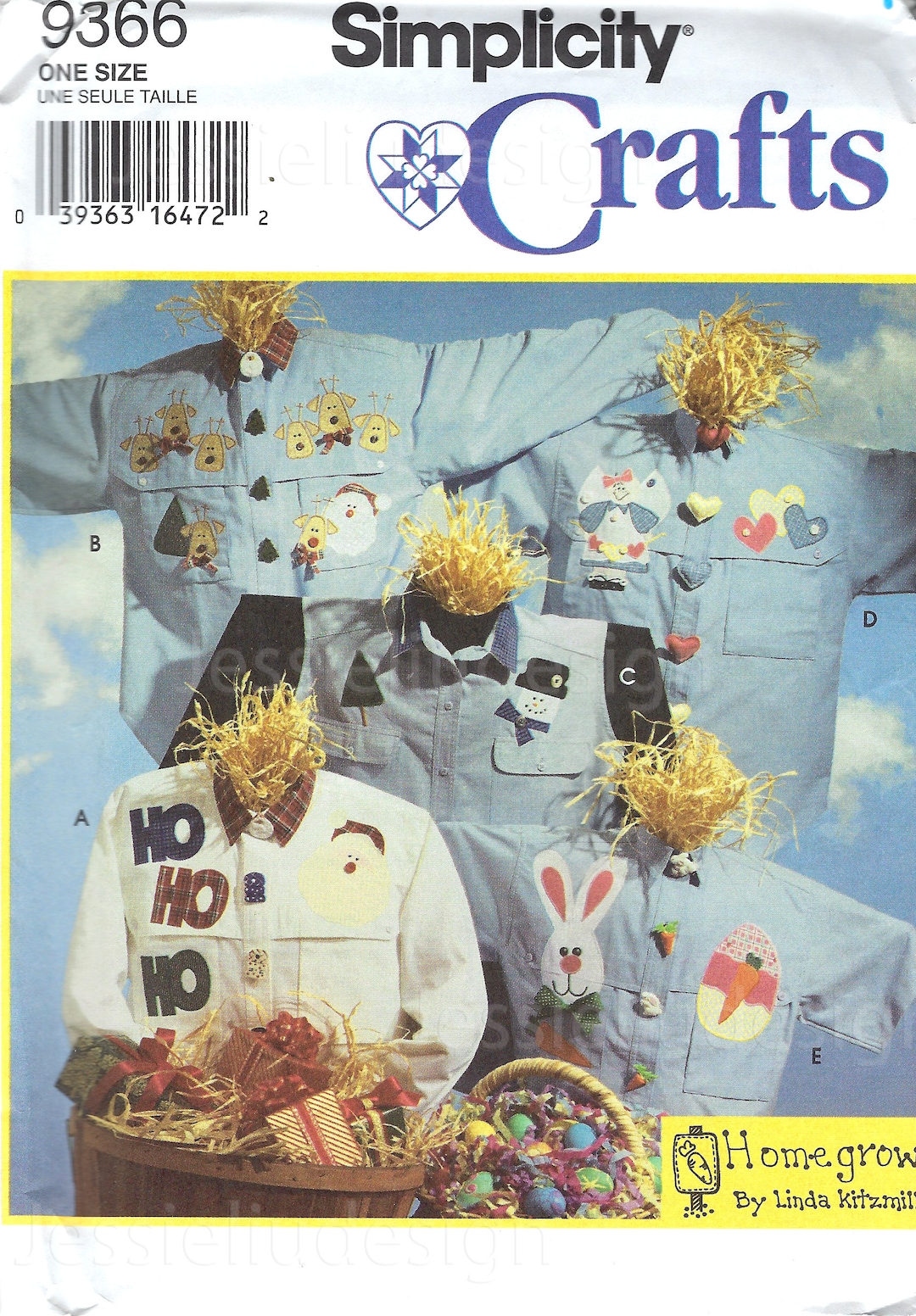 Uncut Vintage Simplicity Sewing Pattern 9366 1990s Craft Transfer ...