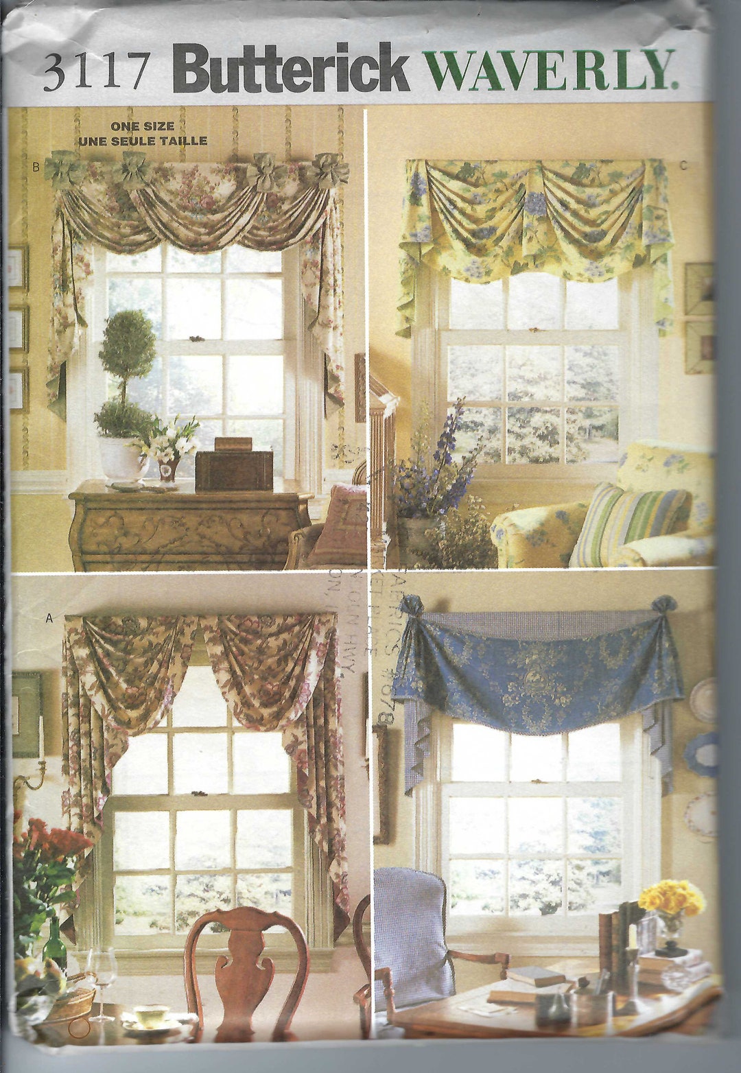 Uncut Butterick Sewing Pattern 3117 Waverly Window Treatments FF - Etsy