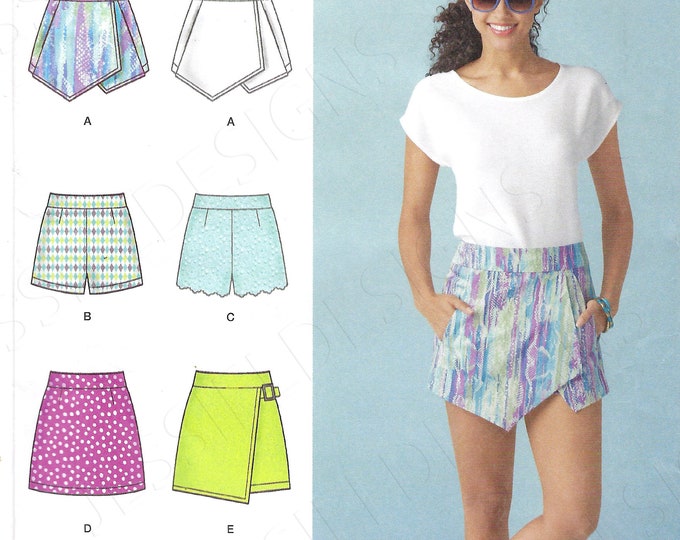 Uncut Simplicity Sewing Pattern 1370 Misses' Skirt and Shorts Size 4, 6 ...