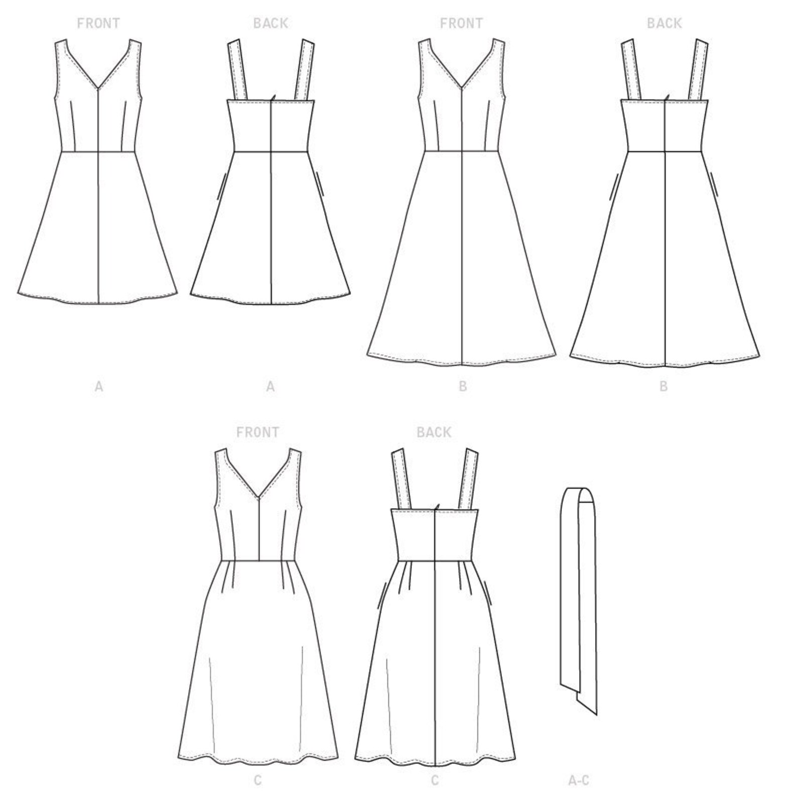 Uncut Sewing Pattern Womens Dress in Misses Sizes, Butterick Pattern ...