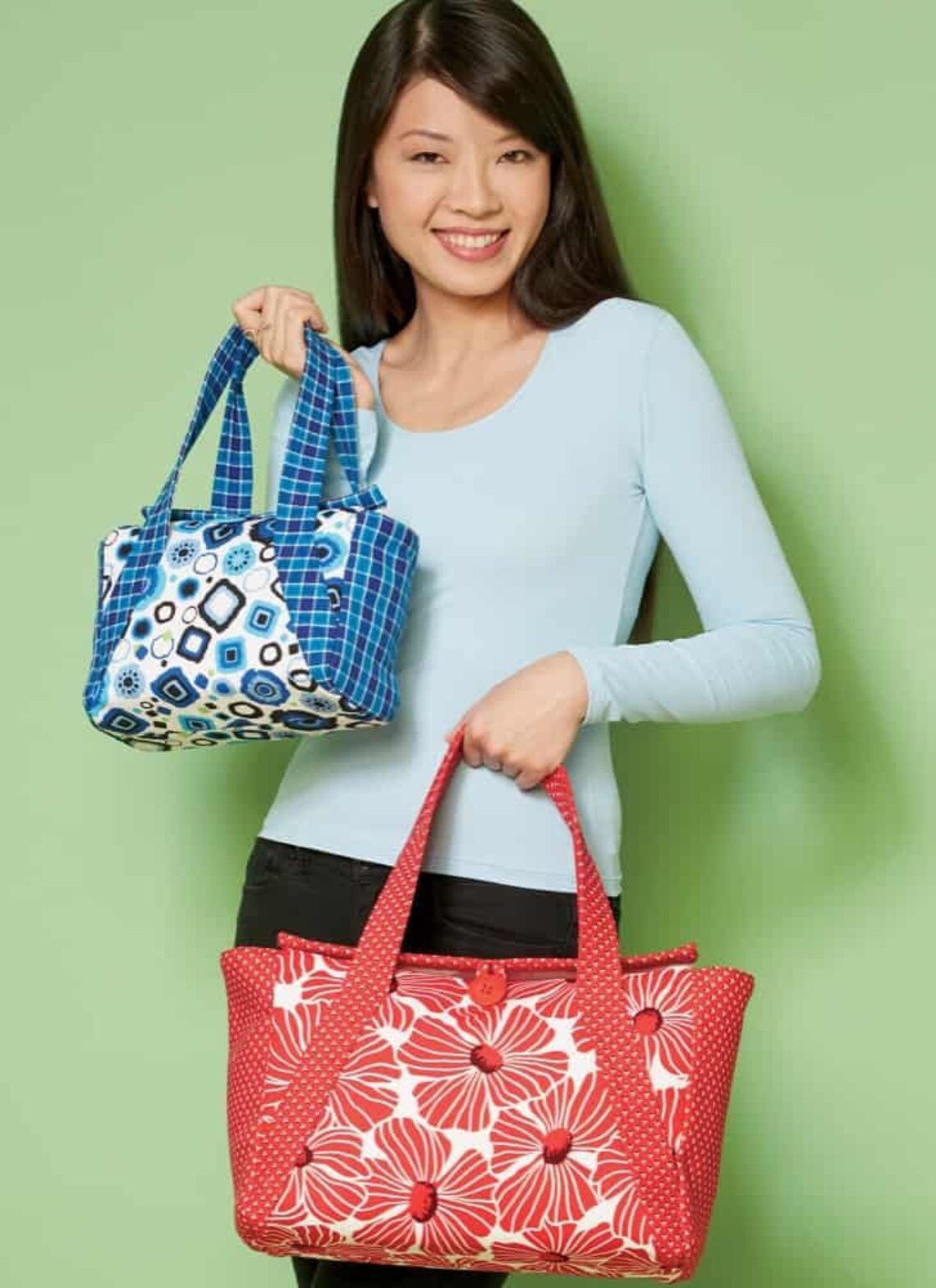 Uncut Kwik Sew Pattern 235 Lined Bags With Two Inside Pockets Sewing FF ...