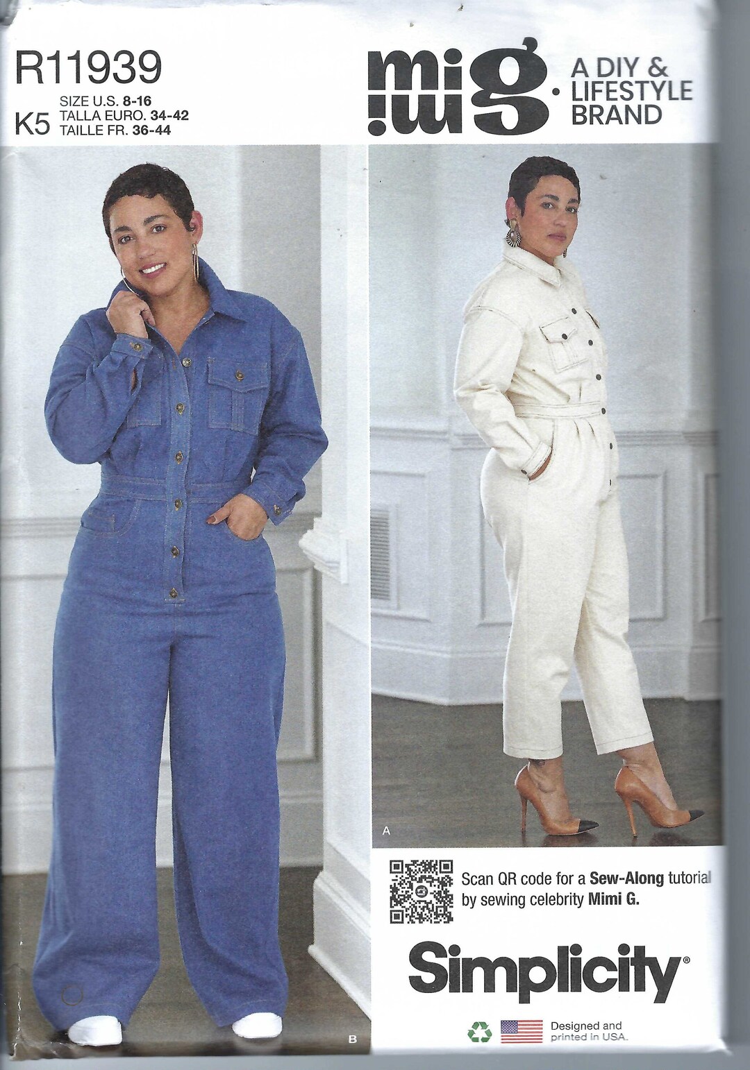 Uncut Simplicity Sewing Pattern 11939 9822 Misses' Jumpsuits by Mimi G ...