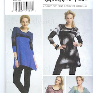 Uncut Vogue Sewing Pattern 8817, Misses' Pullover Seam-detail Tops ...