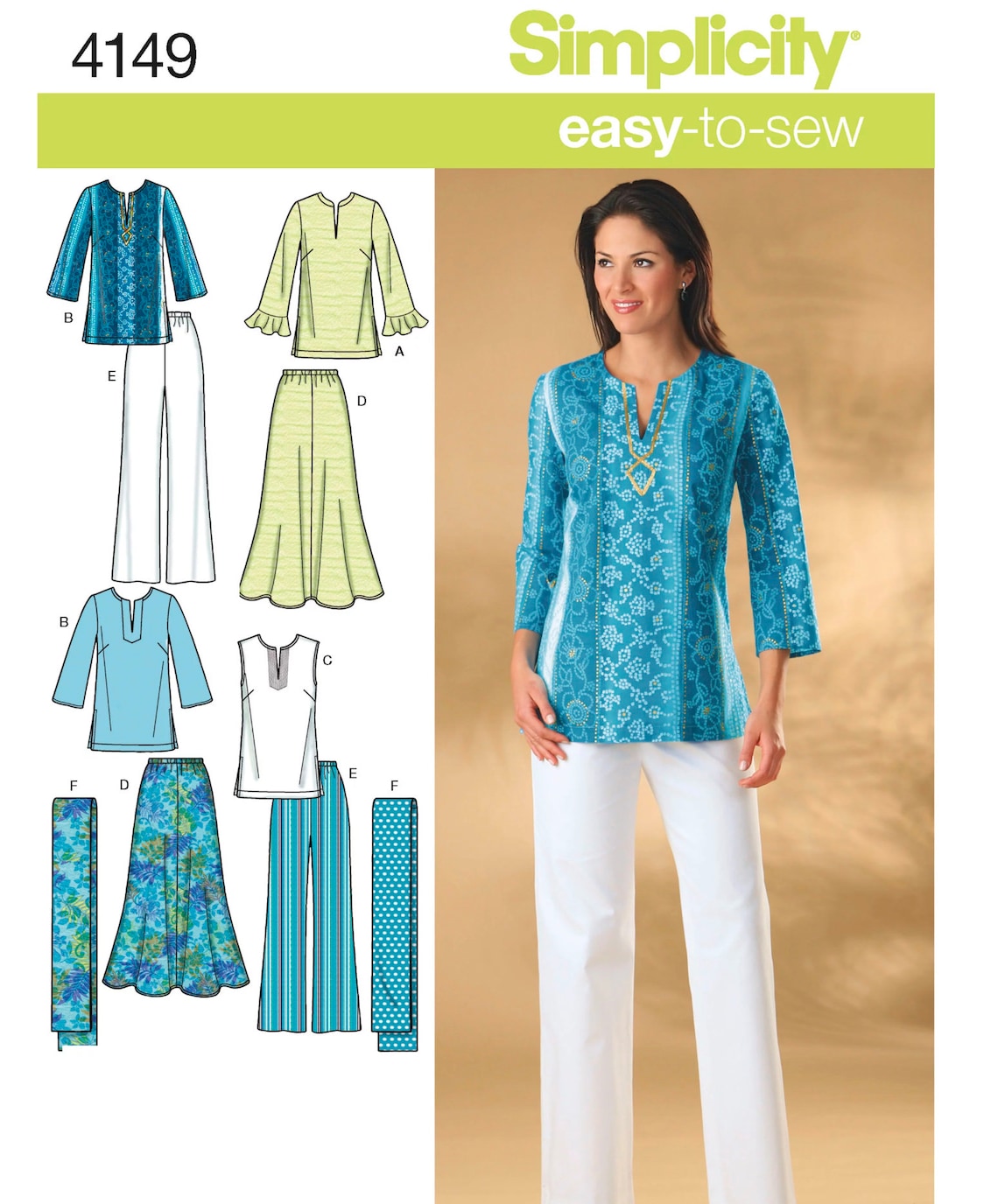 Uncut Simplicity Sewing Pattern 9130 S9130 4149 Misses' & Plus Size ...