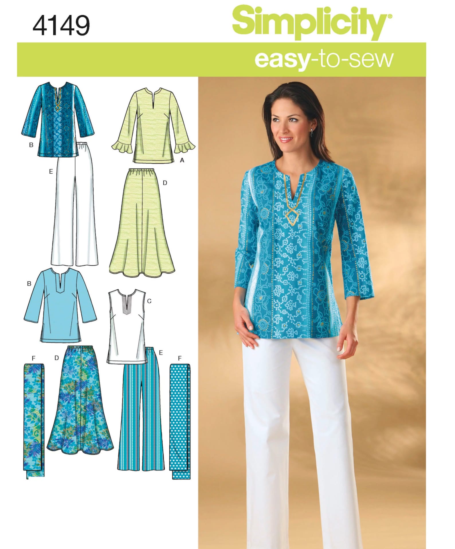 Uncut Simplicity Sewing Pattern 9130 S9130 4149 Misses' & Plus Size ...