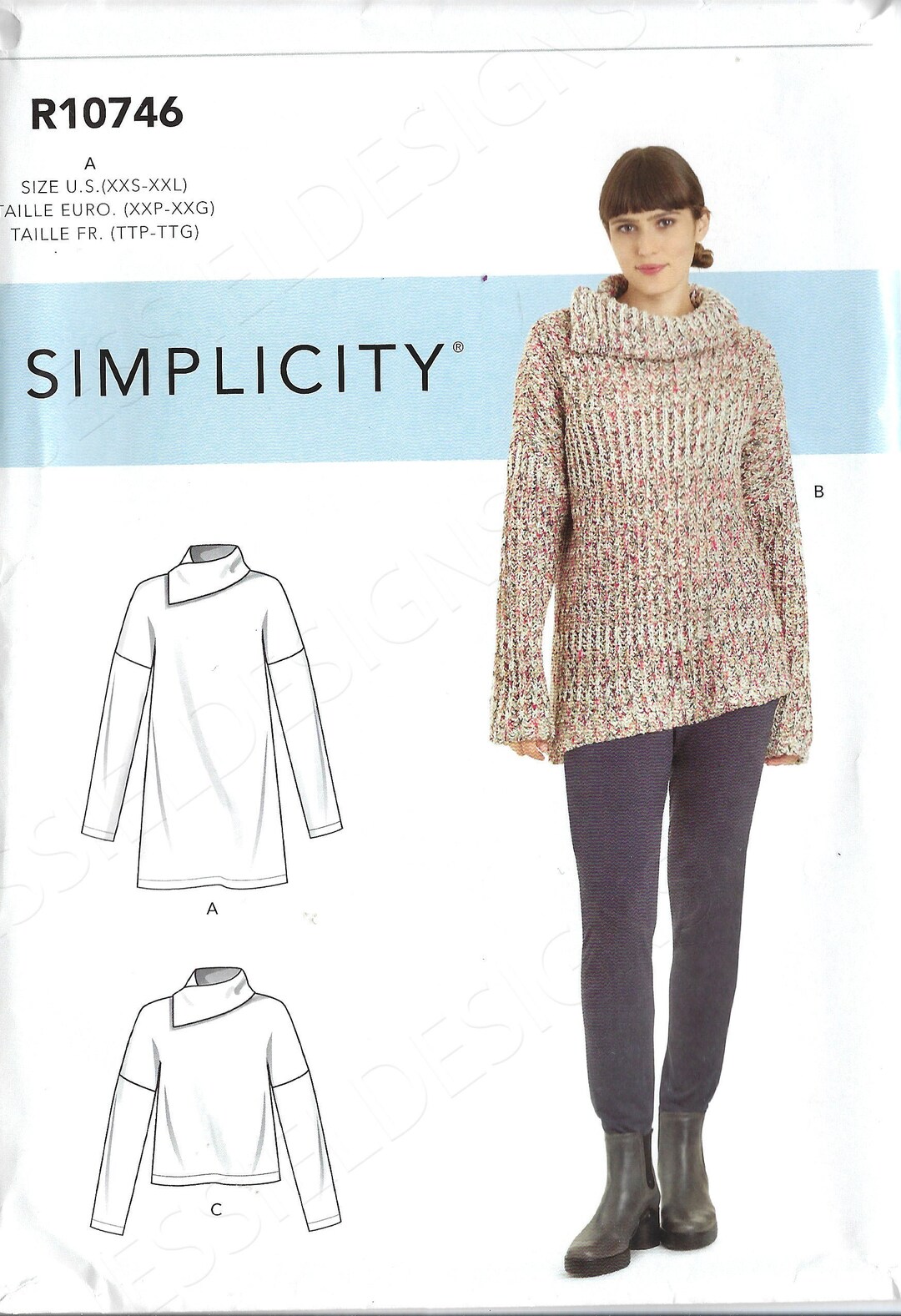 Uncut Simplicity Sewing Pattern 10746 9178 Top Pattern A Size U.S. XXS ...