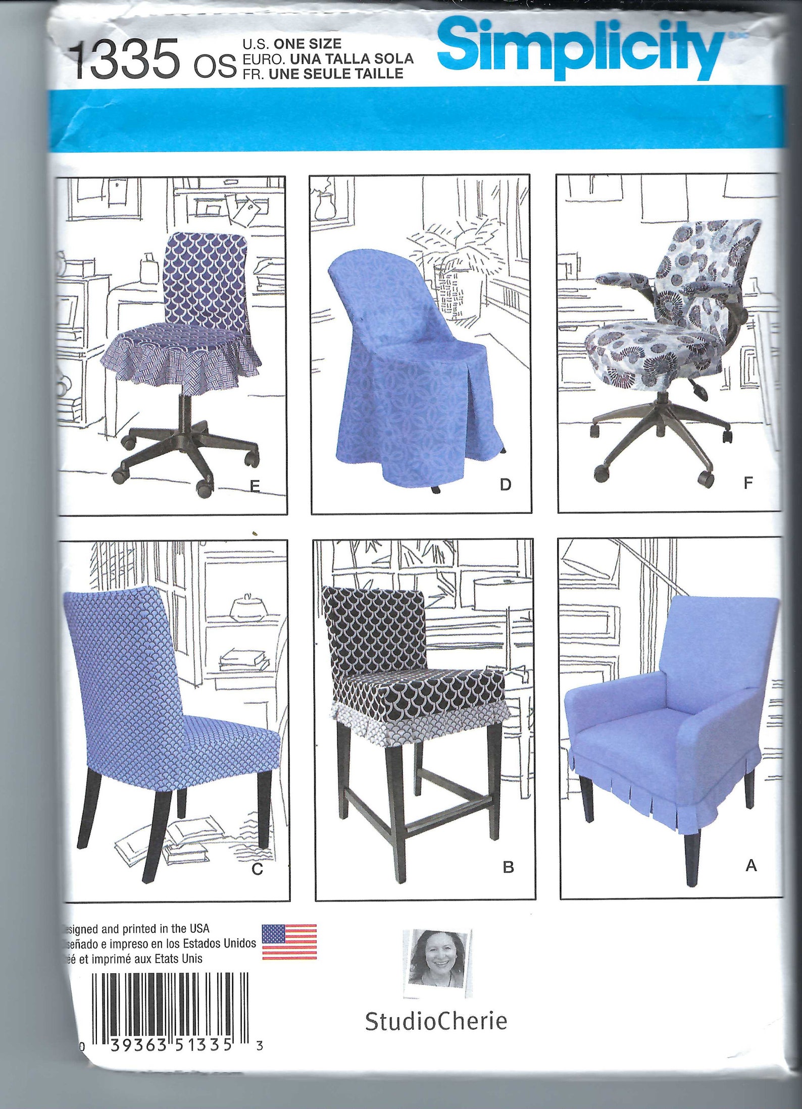 Uncut Simplicity Sewing Pattern 1335 627 Chair Covers One Size FF - Etsy