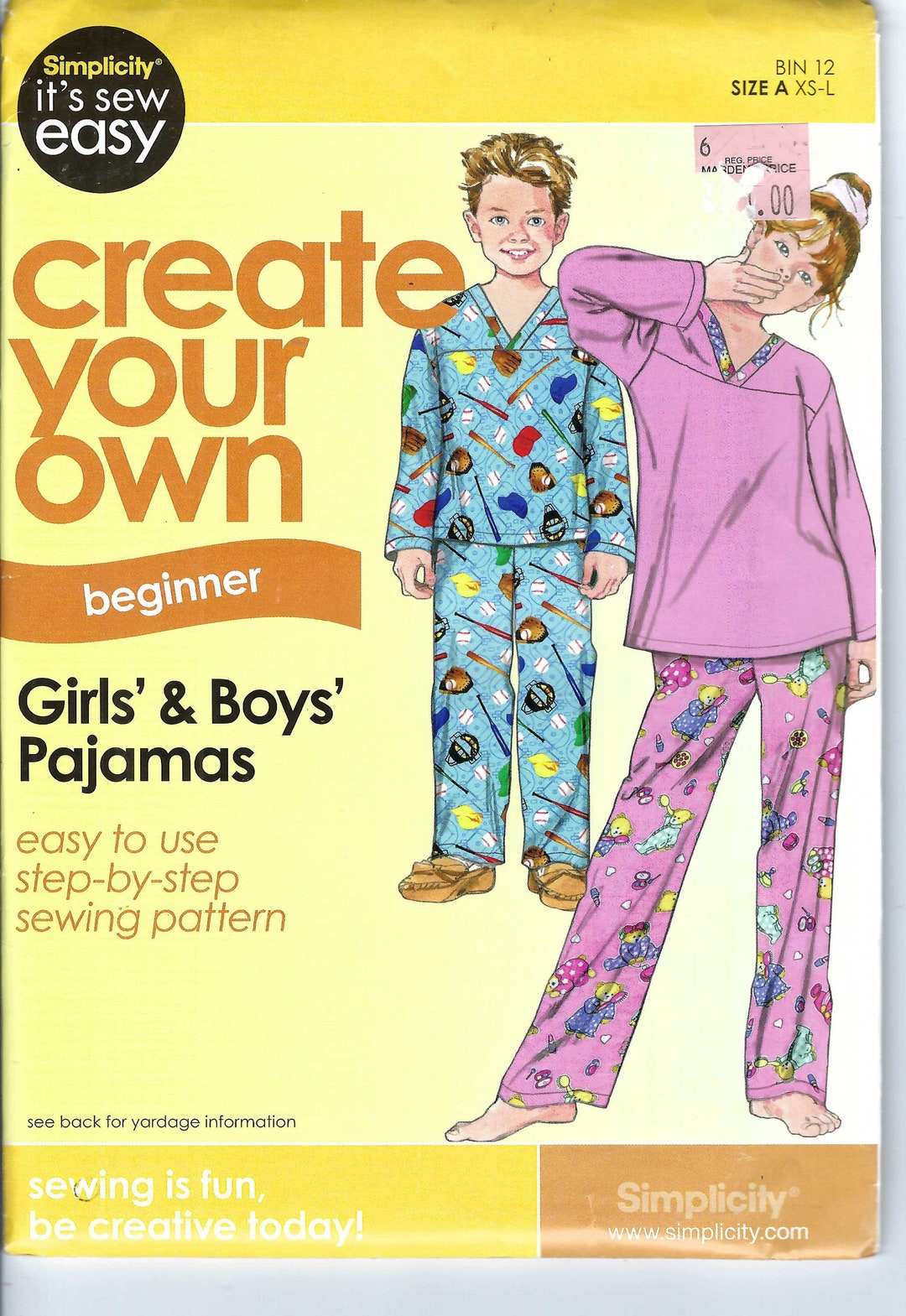 Uncut Simplicity Sewing Pattern 9032507 Girl PJ Size XS-L FF - Etsy