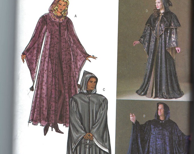 Uncut Butterick Sewing Pattern Adult Costume Pattern - Wizard, Monk ...
