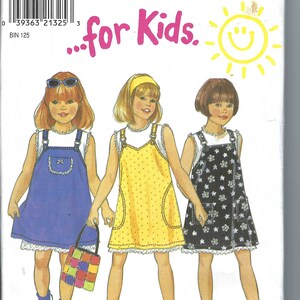 Uncut Vintage New Look Sewing Pattern 6743 Kids Dress, Skirt, Pullover ...