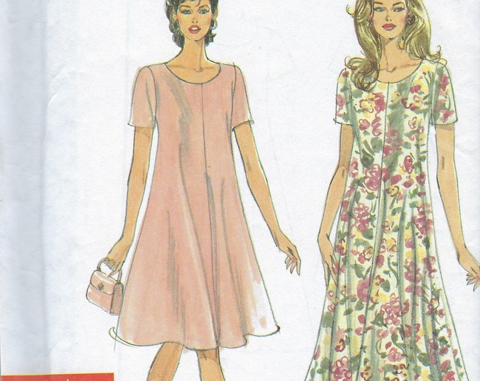 Vintage Uncut Simplicity Sewing Pattern 7203 1990s Misses' Dress in Two ...