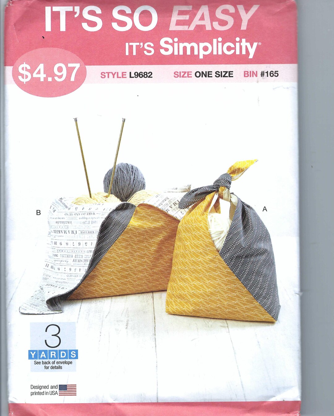 Uncut Simplicity Sewing Pattern 9682 Bag One Size FF - Etsy