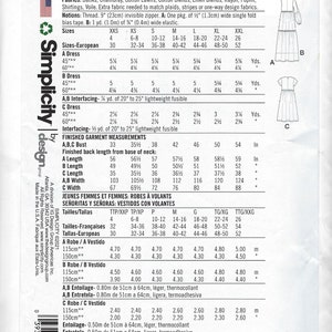 Uncut Simplicity Sewing Pattern 10998 9265 Misses' & Women's Tiered ...