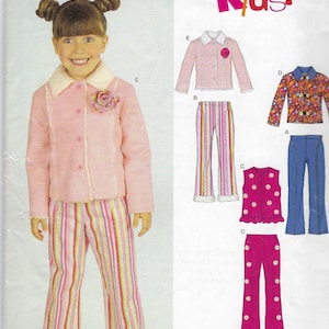 Uncut New Look Sewing Pattern 6529 for Girls Pants, Tops and Jacket ...