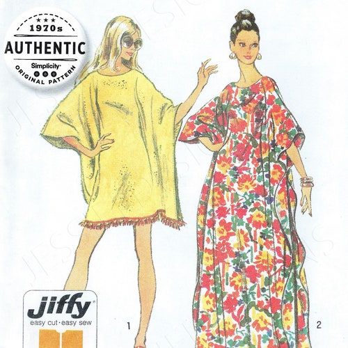 Uncut Simplicity Sewing Pattern 8877 R10191 Misses' Caftan - Etsy