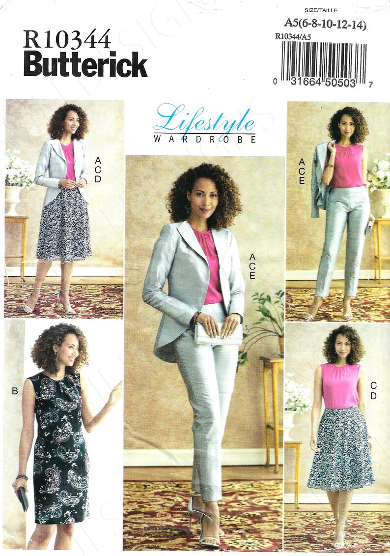 Uncut Butterick Sewing Pattern 10344 6718 Easy Lifestyle - Etsy