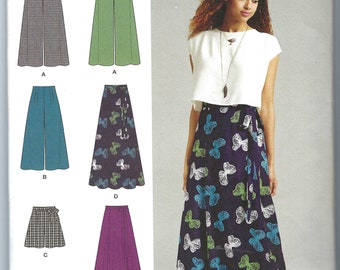 Misses Wide-leg Pants or Shorts & Skirts in 2 Lengths Simplicity Sewing ...