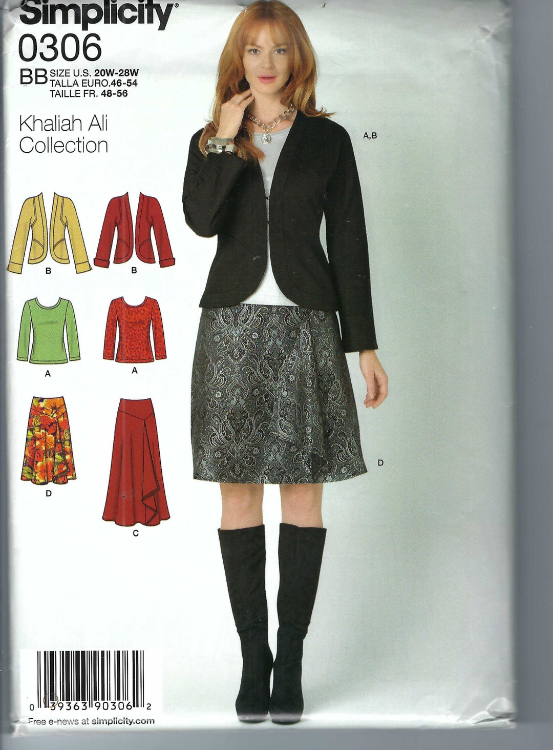 Uncut Simplicity Sewing Pattern 306 1761 Sewing Pattern Misses Skirt in ...