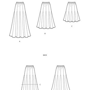 Uncut Simplicity Sewing Pattern 8923 Misses' Pull-on Skirt in Three ...