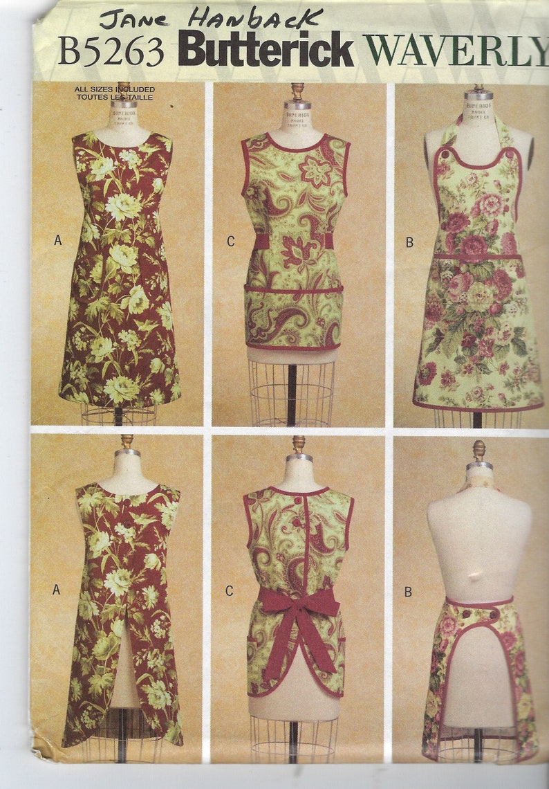 Uncut Butterick Sewing Pattern Apron Butterick 5263 Waverly - Etsy