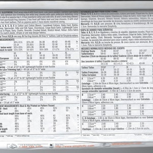 Uncut Simplicity Sewing Pattern 9024 Misses Sleepwear Pajama Top ...