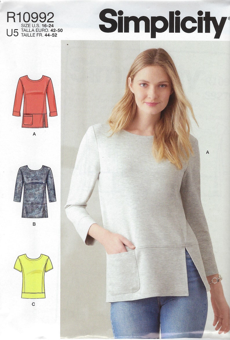 Uncut Simplicity Sewing Pattern 10992 9275 Misses' Knit - Etsy