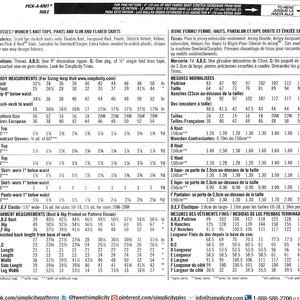 Uncut Simplicity Sewing Pattern 466 1255 Misses' and Miss Plus Knit ...