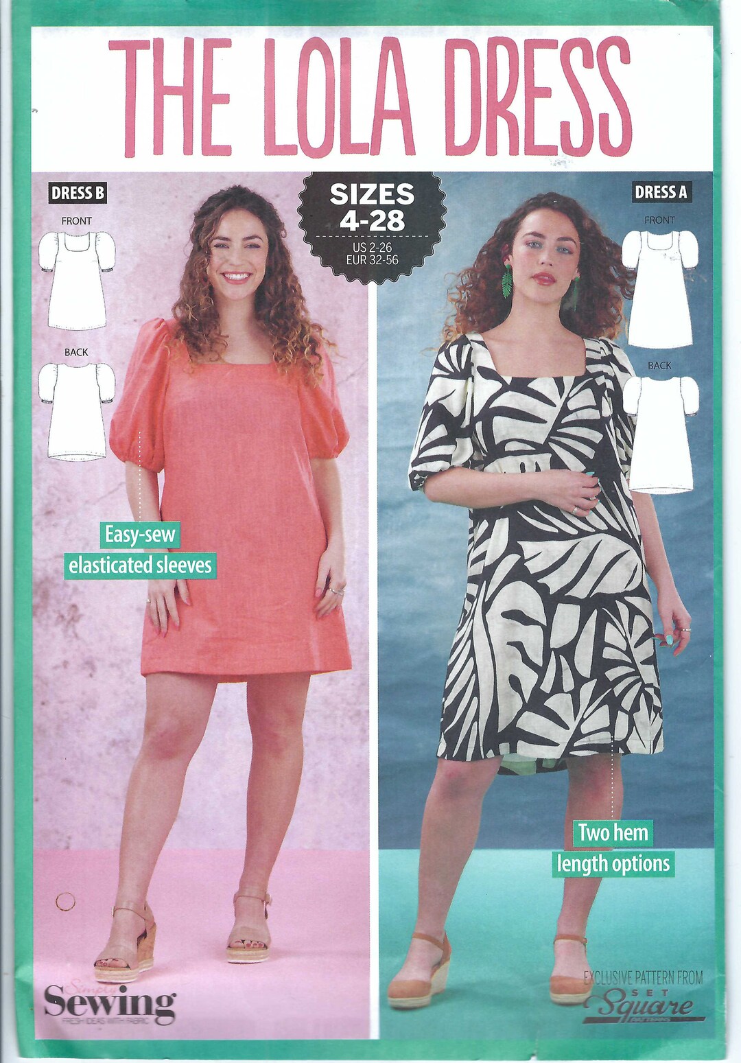 Uncut Sewing Pattern the Lola Dress Sewing Pattern Simply Sewing Size 2 ...