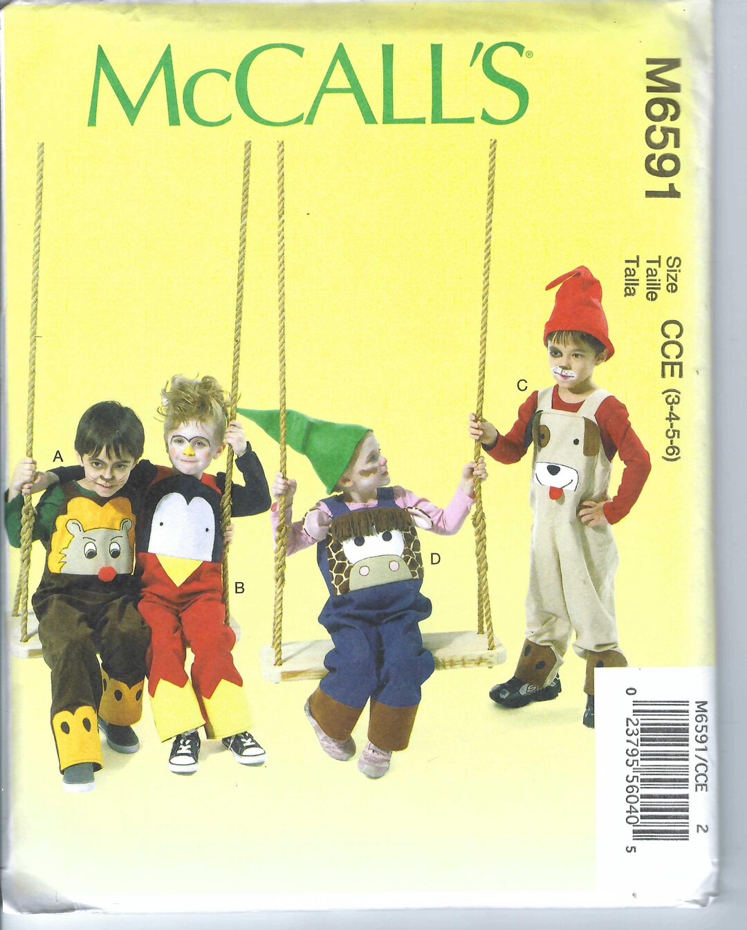 UNCUT Mccall's Sewing Pattern 6591 Toddler Uncut Factory-fold Sewing ...