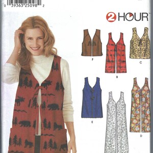 Uncut Vintage Simplicity Sewing Pattern 9819 Woman Lined Vests Sz Xs-s ...
