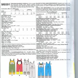 UNCUT Mccall's Sewing Pattern 6591 Toddler Uncut Factory-fold Sewing ...