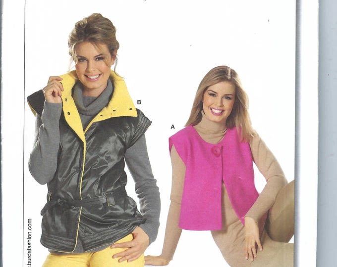 Uncut Burda Sewing Pattern Size 8-20 Misses' Easy Snap Front Vest With ...