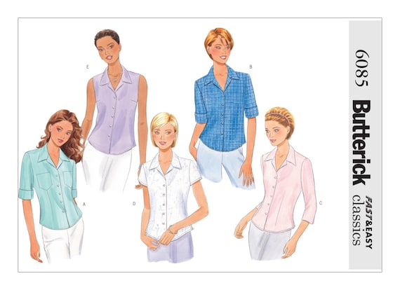 Uncut Sewing Pattern for Womens Classic Button Down Shirts - Etsy