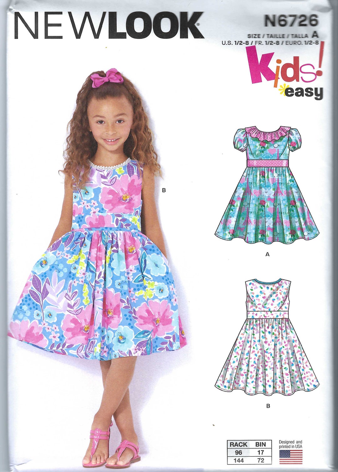 Uncut New Look Sewing Pattern GIRLS Dresses New Look Pattern 6726 Girls ...