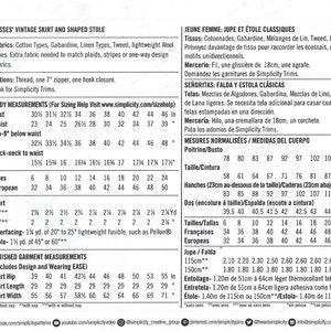 Uncut Simplicity Sewing Pattern 8507 Misses' Vintage Skirt and Stole ...