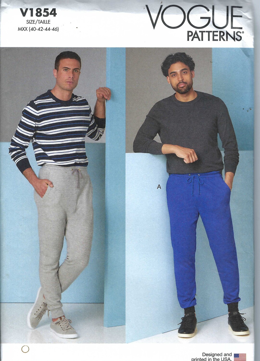 Uncut Vogue Sewing Pattern Men's Pants, Mens Sweatpants, Athleisure ...