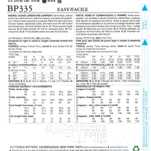 Uncut Butterick Sewing Pattern 335 6330 Misses' Jacket, Elastic-waist ...