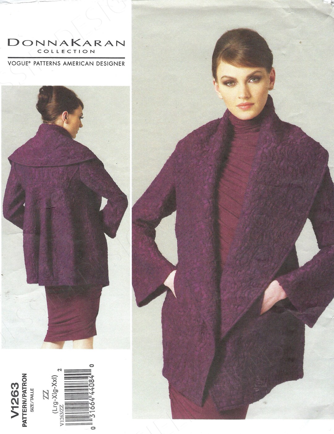 Uncut Vogue Sewing Pattern 1263 Donna Karan Collection Misses Jacket ...