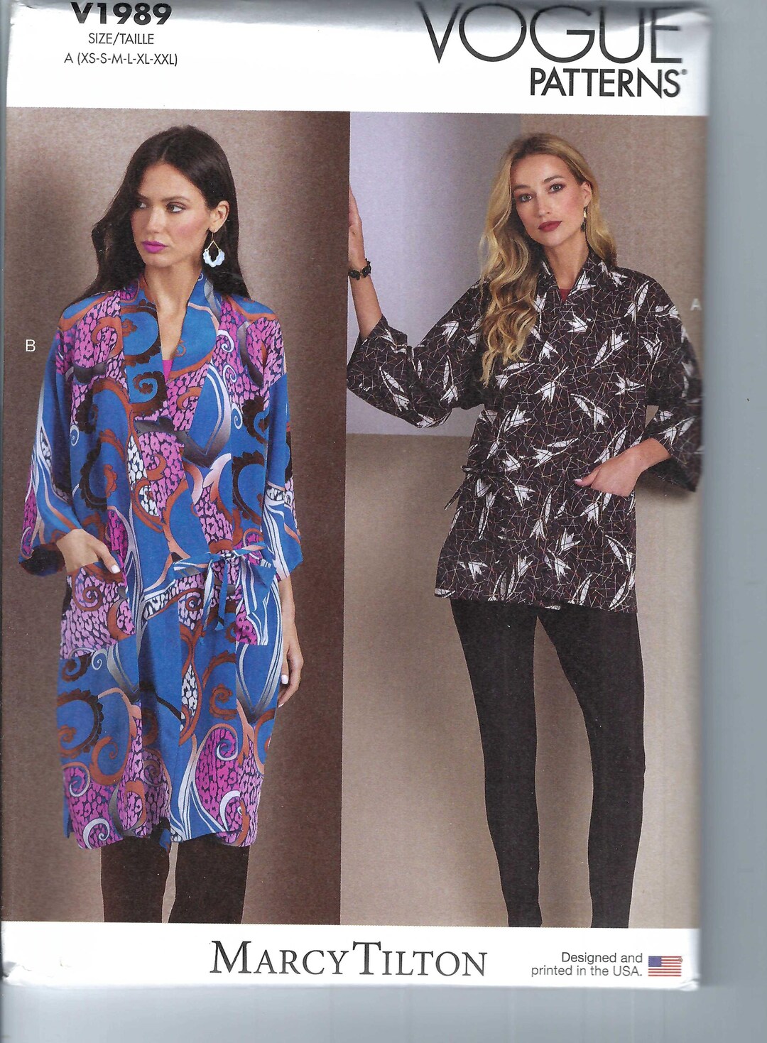 Uncut Vogue Sewing Pattern 1989 Sewing Pattern Marcy Tilton Kimono ...