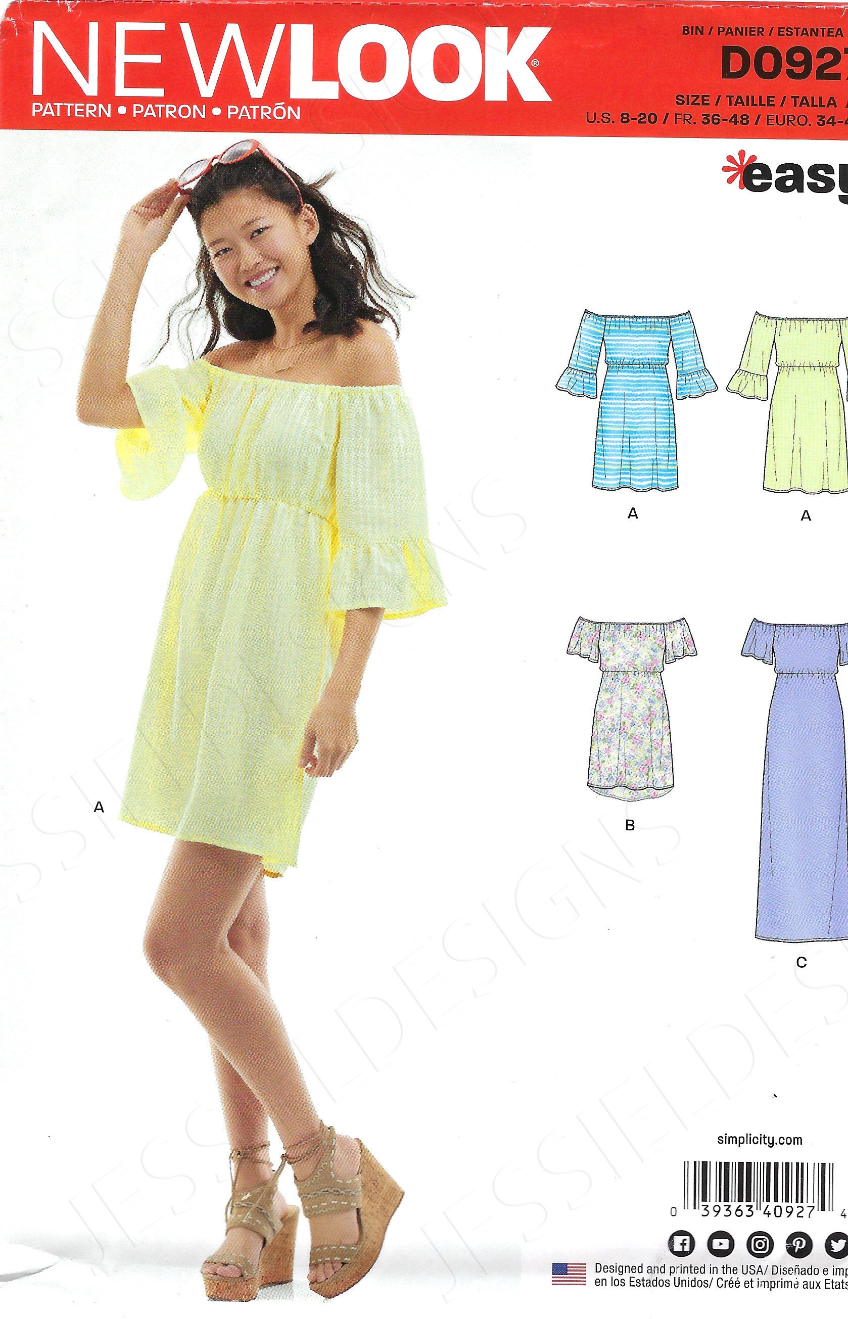 Uncut New Look Sewing Pattern 927 D0927 6550 Misses' | Etsy