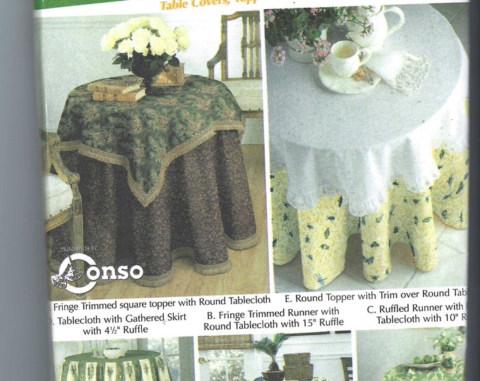 Uncut Simplicity Sewing Pattern Table Cover 5467, Easy Circular Round ...