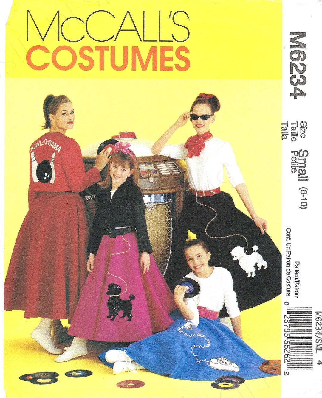 Uncut Mccalls Sewing Pattern Costumes Pattern 6234 Girls Costumes, Size ...