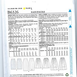 Uncut Butterick Sewing Pattern 6326 Assorted Skirts Sewing Pattern 8 10 ...