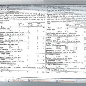 Uncut Simplicity Sewing Pattern Doll Size S, M, L Crafts Sewing Pattern ...