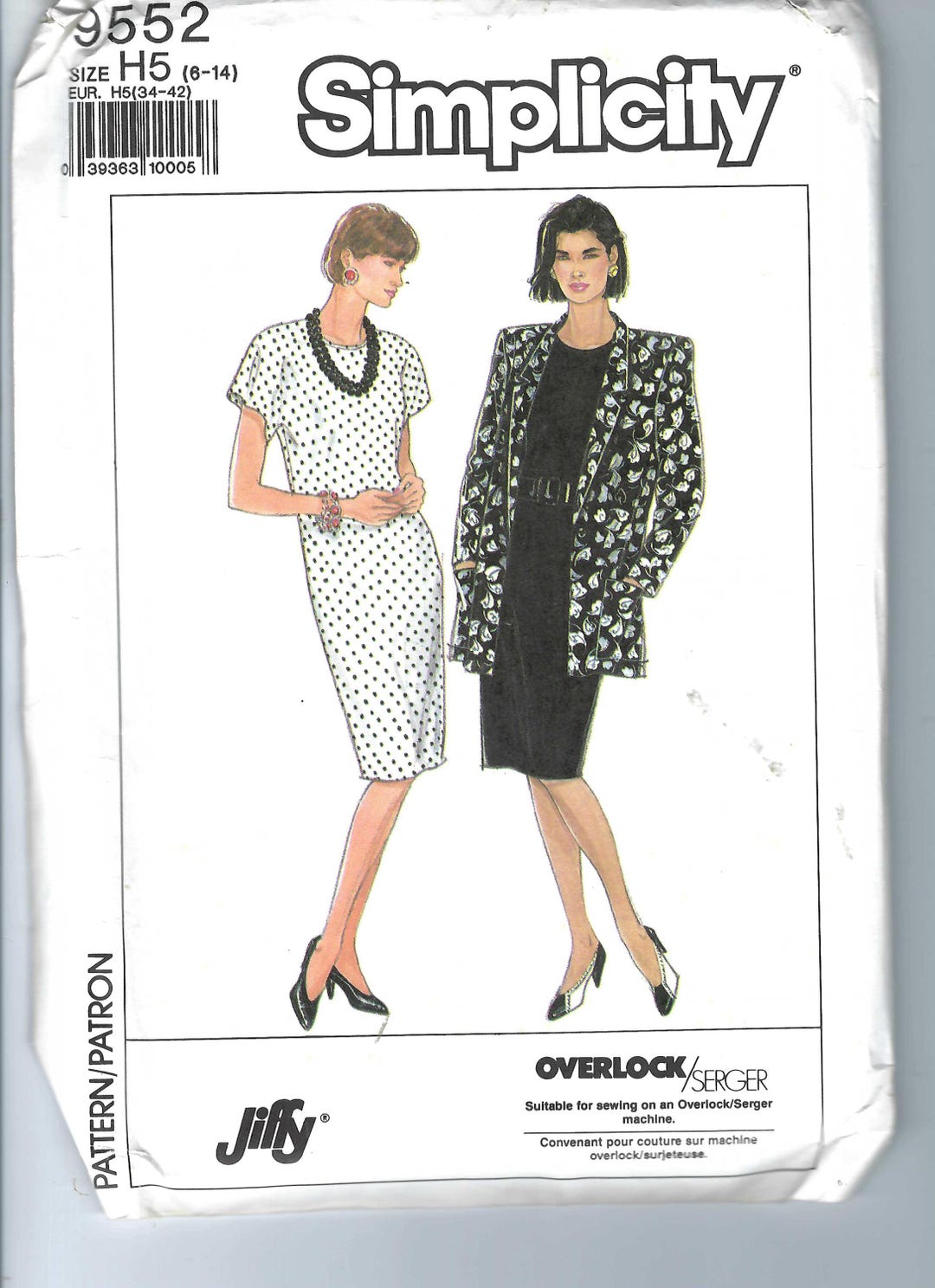 Uncut Vintage Simplicity Sewing Pattern 9552 Misses'/miss Petite Dress ...