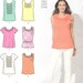 Uncut Simplicity Sewing Pattern 2599 Misses Top With Trim Variations ...