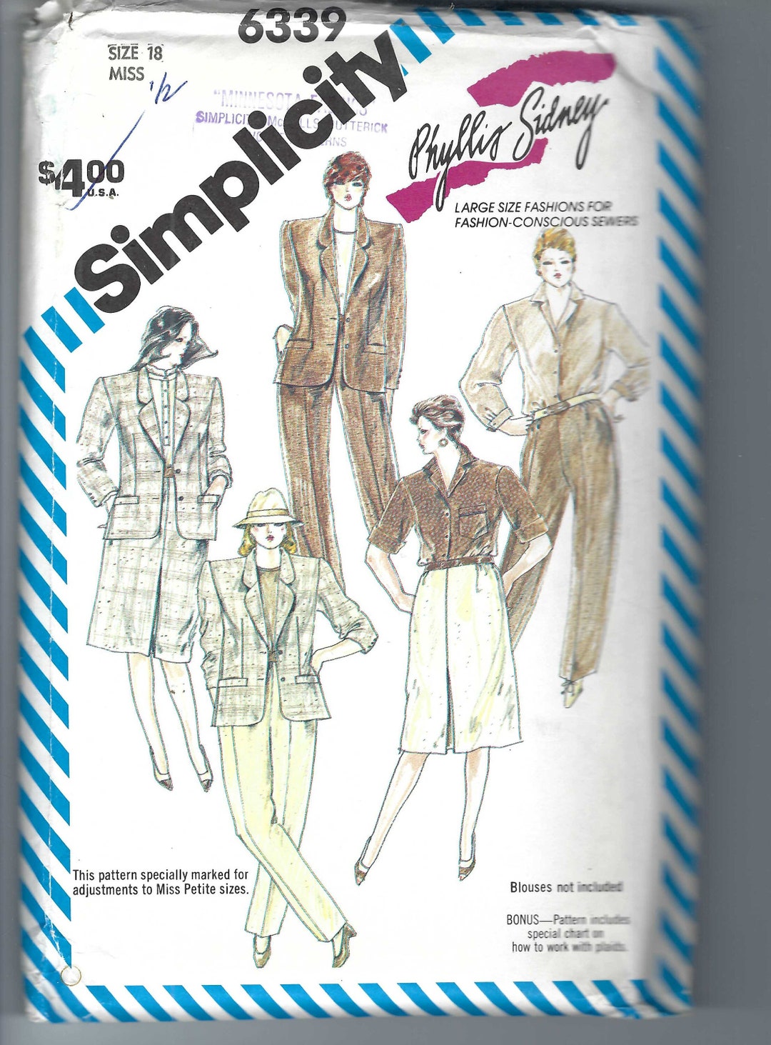 UNCUT Vintage Simplicity Sewing Pattern 6339 Vintage Sewing Pattern ...