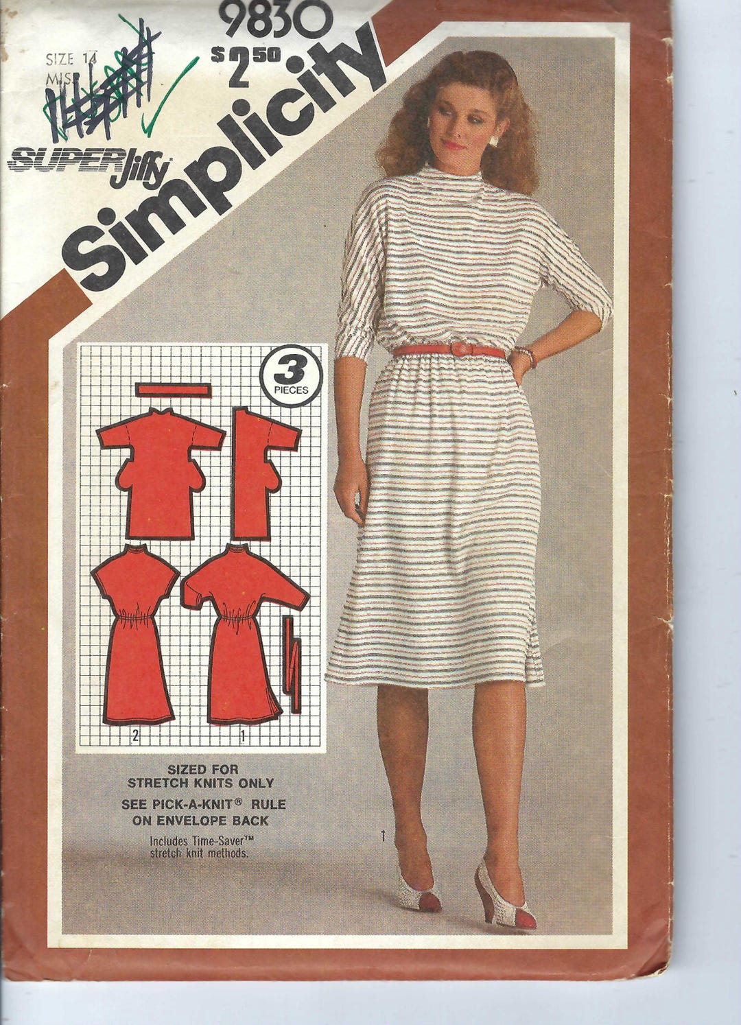 Uncut Vintage Simplicity Sewing Pattern Super Jiffy Simplicity Sizes 14 ...
