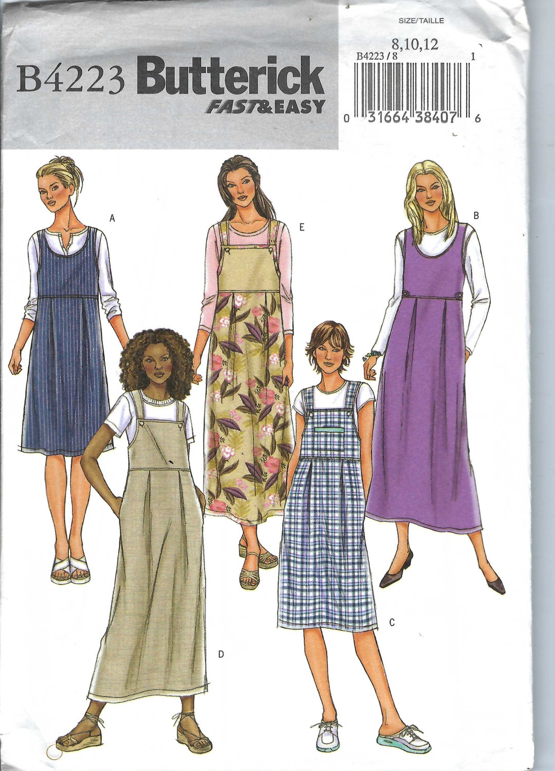 Uncut Butterick Sewing Pattern 4223 Misses Pullover Jumpers Size 8-10 ...